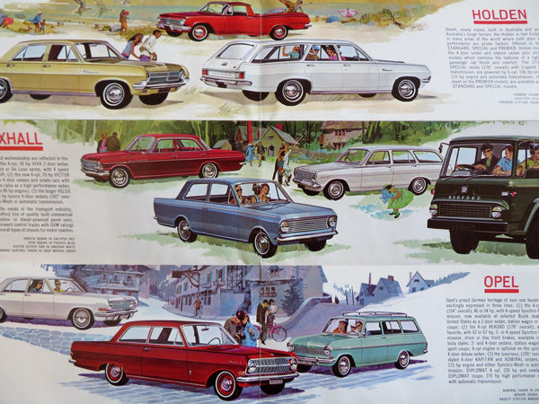 General Motors Overseas Operations world map c.1965 promo brochure ...