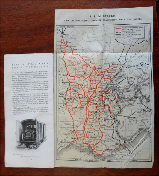 Paris-Lyon-Mediterranean Railway c.1910 illustrated travel brochure w ...