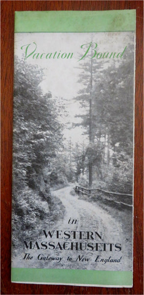 Western Massachusetts Vacation Brochure c 1925 illustrated tourist boo ...