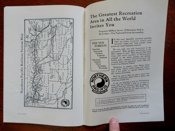 Yellowstone National Park Lot x 2 Tourist Guidebooks c 1920s vintage a ...