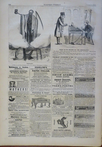 British Ironclad Navy NY MS. Reconstruction Era newspaper 1866 complet ...