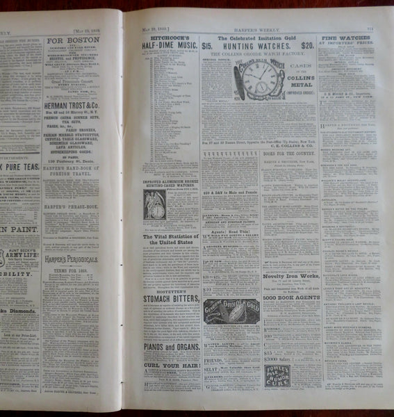 Transcontinental Railroad completed Harper's Reconstruction newspaper ...
