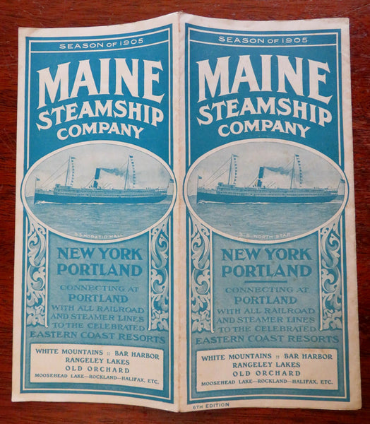 Maine Steamship Company Tourist Info 1905 illustrated travel brochure ...