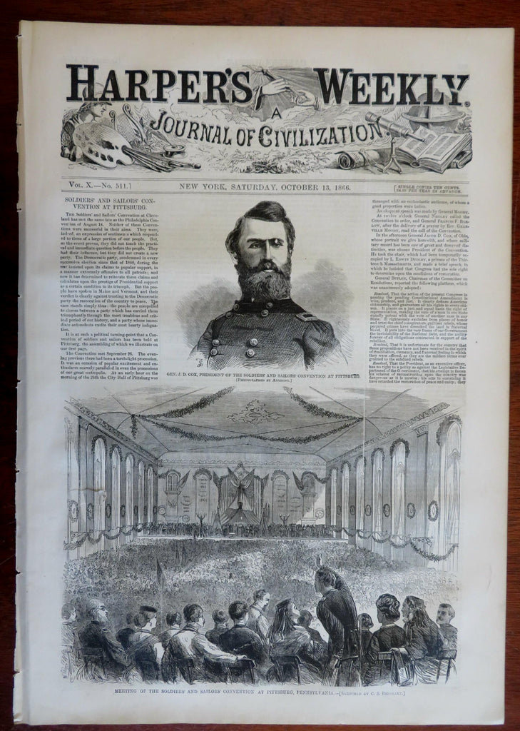 Central Park Zoo Belmont Harper's Reconstruction newspaper 1866 comple ...