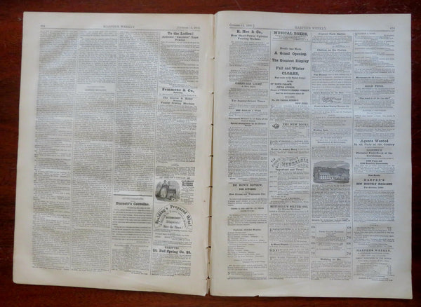 Lincoln Supporters Nighttime Parade Harper's newspaper 1860 complete i ...