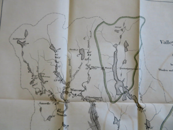 Blackstone River Valley Massachusetts drainage Worcester 1876 detailed ...