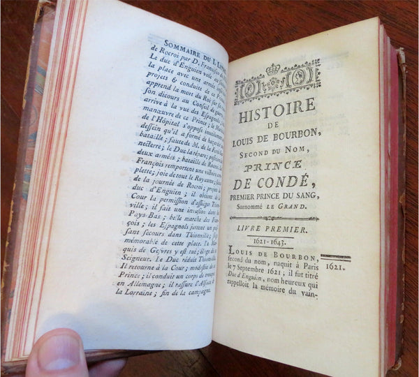 French Military General Louis de Bourbon 1766 rare French book w/ 6 ma ...