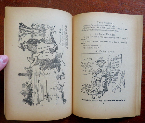 American Joke Books Clowns Hobos Lot x 6 c. 1920's illustrated humor b ...