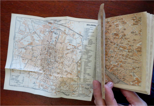 Italy -north central & south Lot x 4 Baedeker Guides 1909-30 w/ 200+ m ...