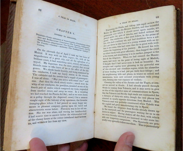 A Year in Spain 1836 American Travelogue Ethnography illustrated 3 vol ...