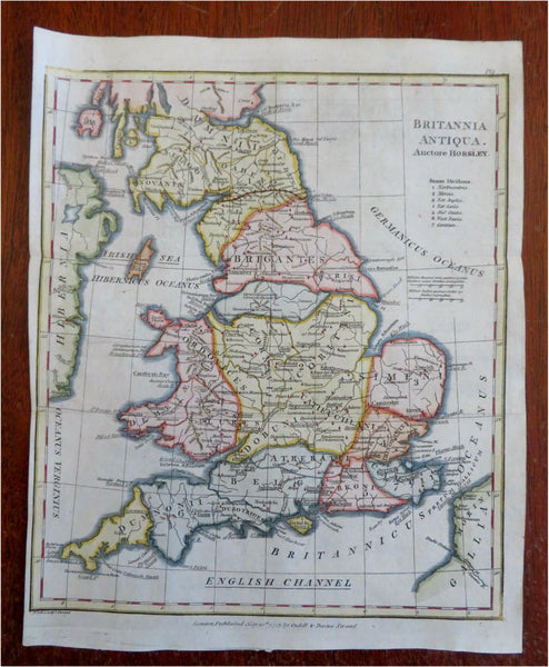 Ancient Britain Roman England Wales 1797 Neele engraved historical map ...