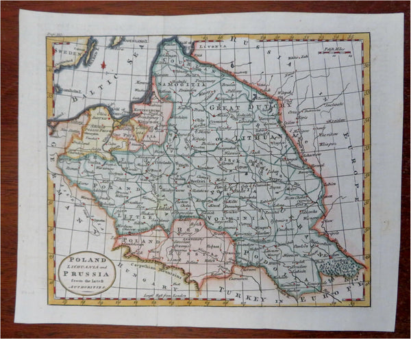 Great Dutchy Poland Lithuania Prussia Warsaw 1792 Kitchen hand colored ...