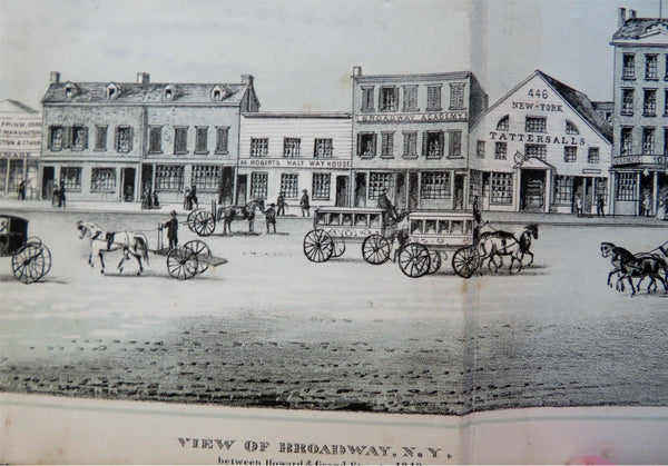 Broadway New York City 1862 Civil War era street scene print store fro ...