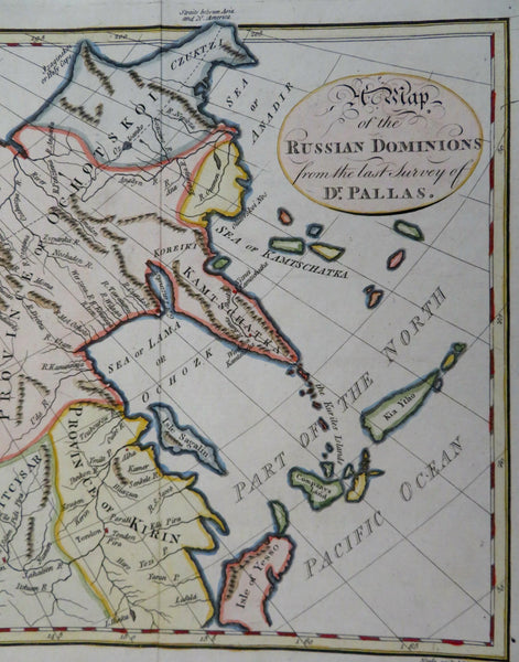 Russian Empire Muscovy Novgorod Siberia Kamchatka 1783 Neele engraved ...