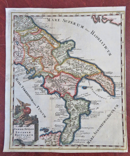 Southern Italy Roman Provinces Ancient World 1697 Cluverius decorative ...