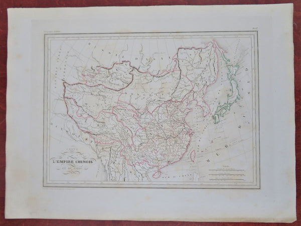 Chinese Empire Mongolia Manchuria Tibet Korea Japan 1846 Thierry hand ...