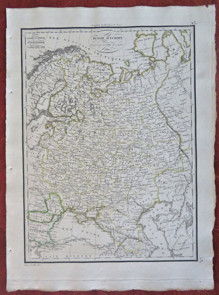 Russian Empire Muscovy Finland Baltic States Ukraine Crimea 1810 Lapie ...