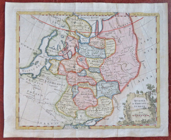 Russian Empire Muscovy Livonia Finland Ukraine Don Cossacks 1771 engra ...
