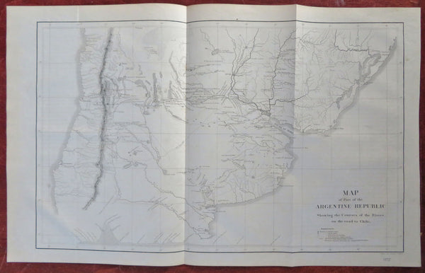 Argentine Republic Rio de la Plata Chile Andes Mountains 1855 Siebert ...