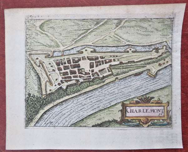Fortress of Charlemont French Fortification c.1700 engraved print hand ...