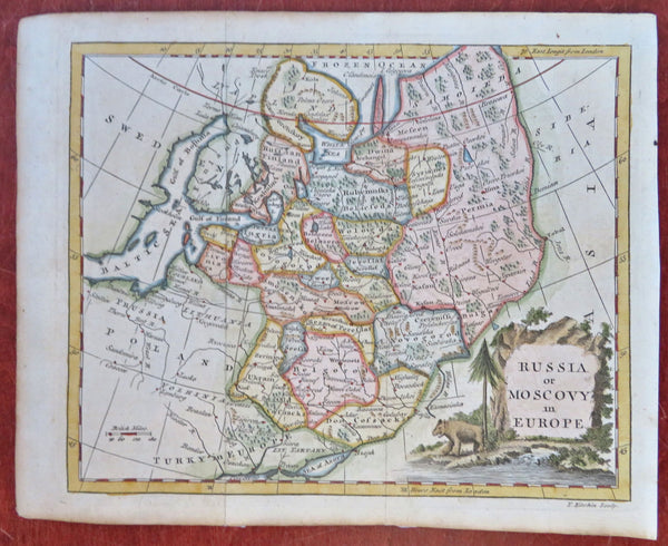 Russia in Europe Muscovy Perm Finland Moscow c. 1770's Kitchin engrave ...